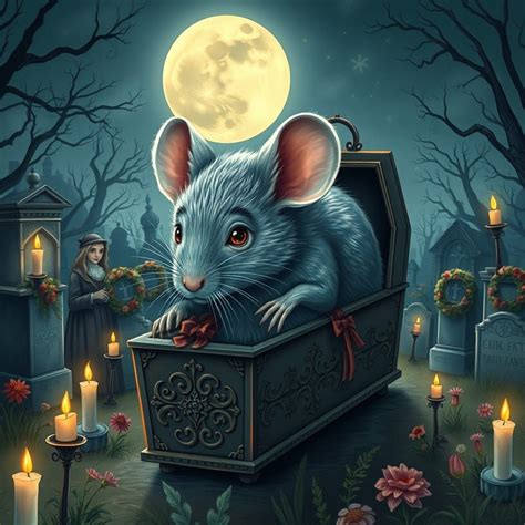 Mourners Gather For A Majestic Mouses Funeral In Ai Art