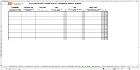 8d Problem Solving Process Excel Templates Excel Xls