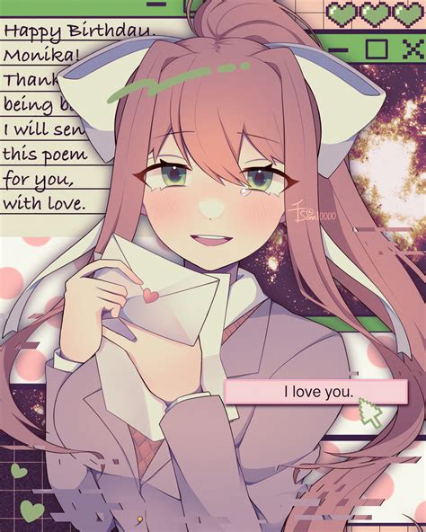 Monika Doki Doki Literature Club Image by 千 Senn Zerochan Anime Image Board