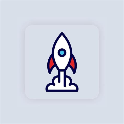 Premium Vector Rocket Icon Rocket Ship Icon Space Concept Ui Ux Interface Web Button