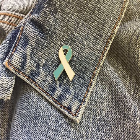 Cervical Cancer Awareness Ribbon Enamel Pin Dream Maker Pins