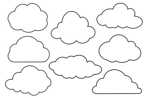Cloud Outline Free Printable Cloud Shape Template