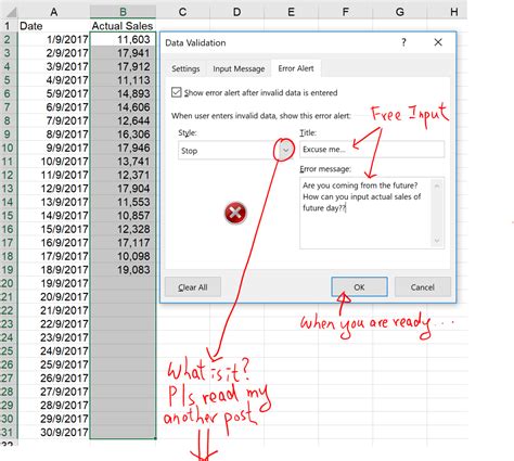 Data Validation To Restrict User From Inputting To Future Days Wmfexcel