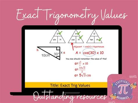 Exact Trigonometry Values For Gcse Higher Teaching Resources