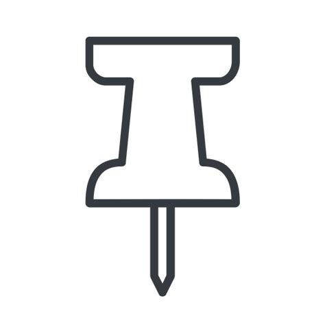 Thumbtack Thin Icon By Friconix Fi Xtluxl Thumbtack Thin Thinlineup