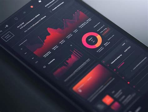 Mobile App Dashboard With Dark Theme Premium AI Generated Image