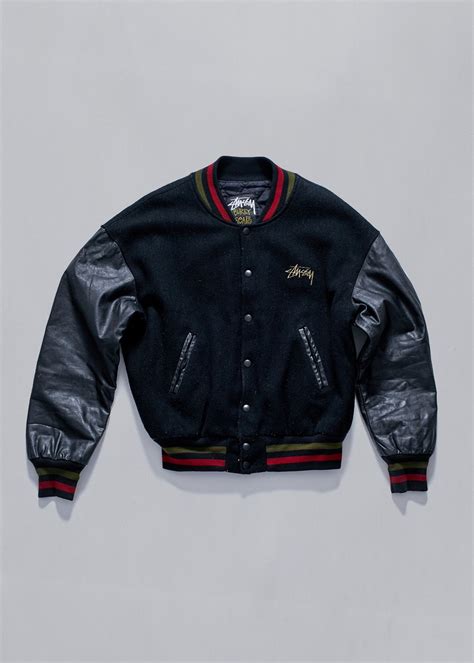 Stussy Burly Threads Varsity Jacket 1990s Small Grailed
