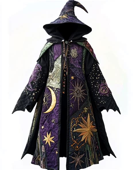 The Moon And The Stars Long Wizard Cape 027c