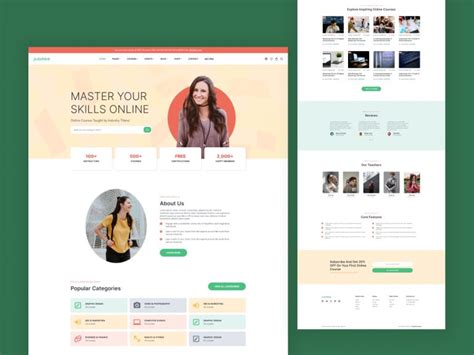 Free HTML Online Courses Templates For E Learning Platforms