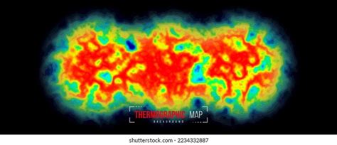 Heat Map Abstract Infrared Thermographic Background Stock Vector