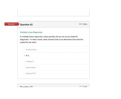 Solved Question 42multiple Linear Regressionin Multiple