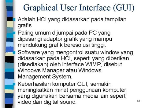 Graphical User Interface GUI Dan Multimedia 2 Februari