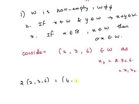 Solved Determine Whether The Set W Is Subspace Of R3 With The Standard
