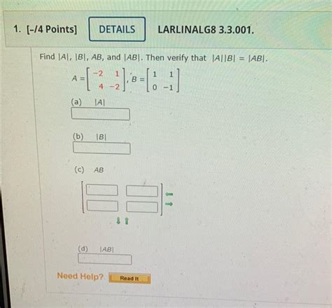Solved Find A B AB And AB Then Verify That Chegg Com