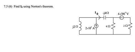 Solved Find I Using Norton S Theorem Chegg
