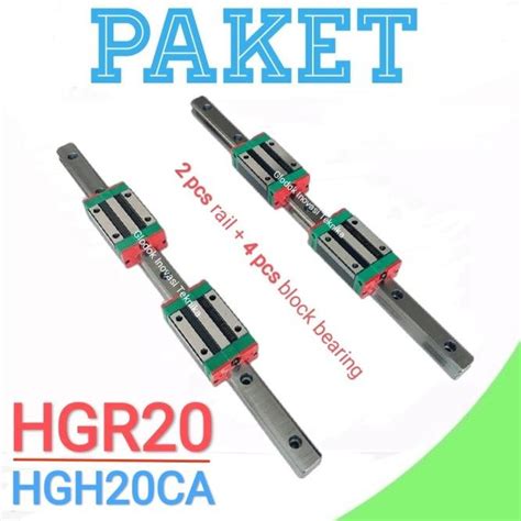 Jual Paket Rail Rel Linear Guide Hgr20 Hgh20 Hgr Hgh 20 Cnc Bearing Block Shopee Indonesia