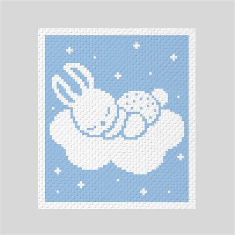 Crochet C2c Bunny On The Cloud Graphgan Blanket Pattern Pdf Inspire