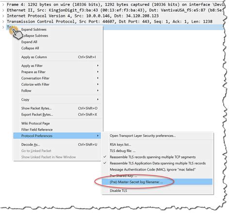 wireshark training embed tls secrets in trace files