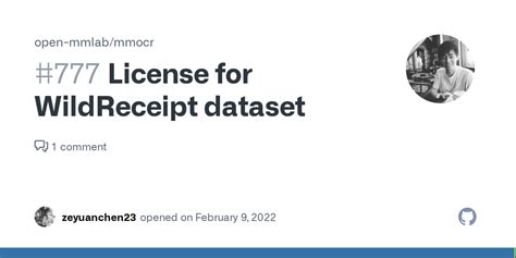 License For WildReceipt Dataset Issue 777 Open Mmlab Mmocr GitHub