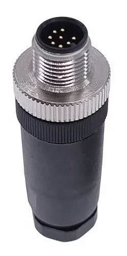 Conector Armable Recto 8 Pines Macho M12 Atornillable Envío Gratis