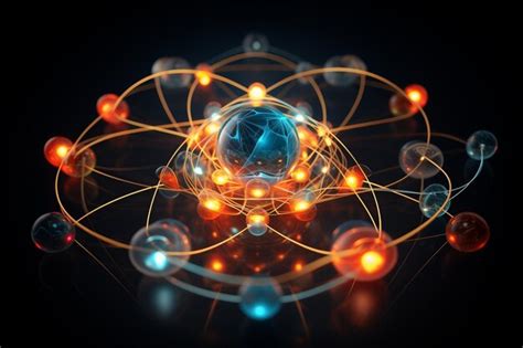 Premium Photo A Spherical Object Enclosed By Multiple Bubbles Floating Around It In An