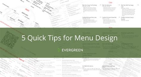 Quick Menu Design Tips For Your Bar Or Restaurant