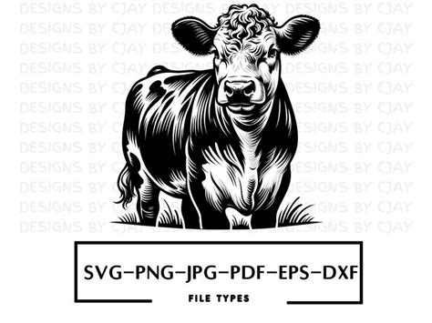 Hereford Svg Hereford Laser Cut File Die Cut Hereford Cricut Bull