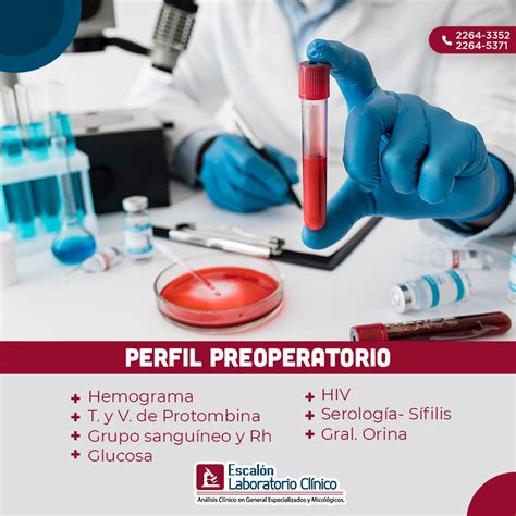 El perfil preoperatorio... - Laboratorio Clínico Escalón