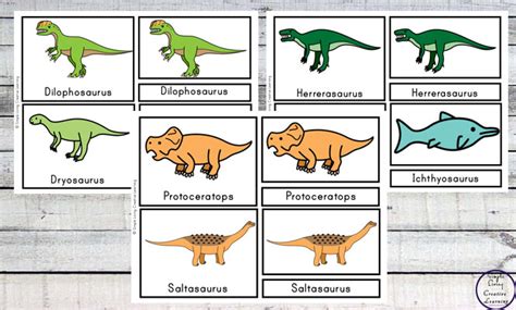 Free Printable Dinosaur Cards Simple Living Creative Learning