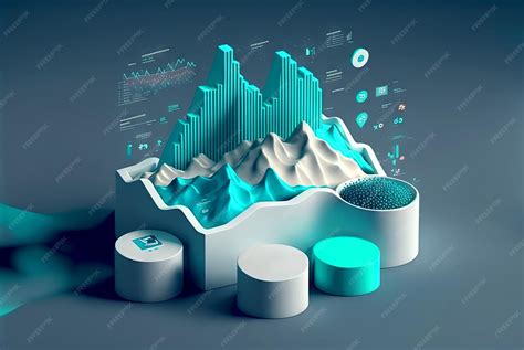 Abstract Data Graph Concept With Data Clusters And Particles Digital Sorting And Management