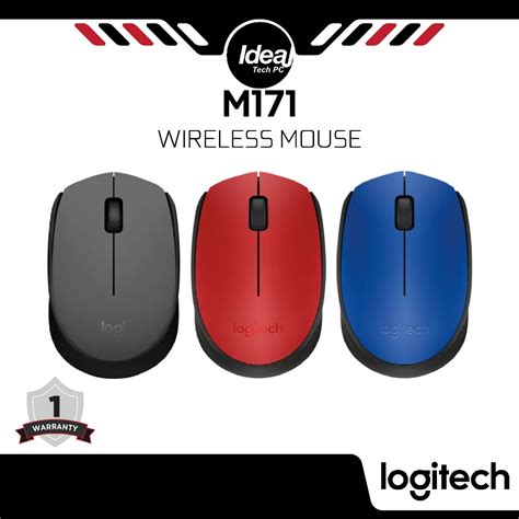 Logitech M Plug Play Simplicity Grey Red Blue Wireless Mouse Shopee Malaysia