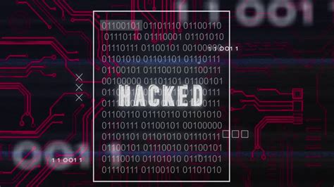 Premium Stock Video Animation Of Hacked Text With Binary Codes And