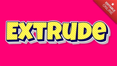 Extrude 3d Bold And Bright Text Effect Generator
