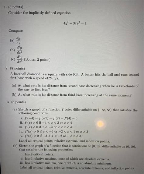 solved 1 8 points consider the implicitly defined