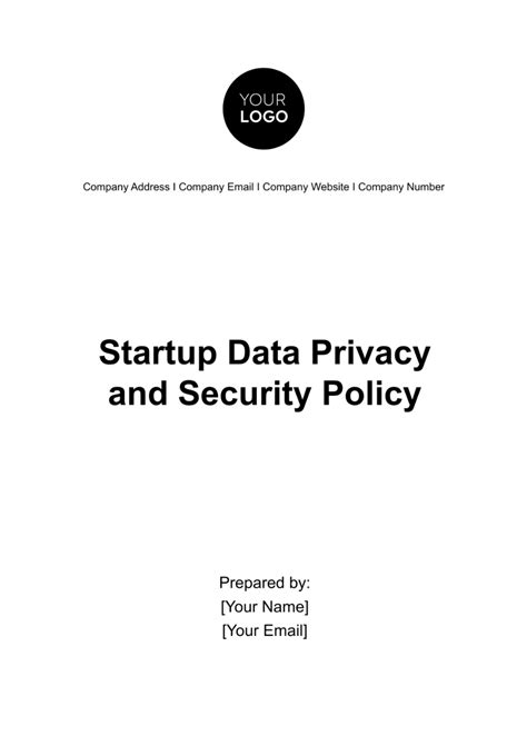 Free Startup Data Privacy And Security Policy Template To Edit Online
