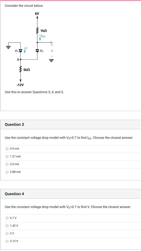 Solved Consider The Circuit Below Use This To Answer Chegg
