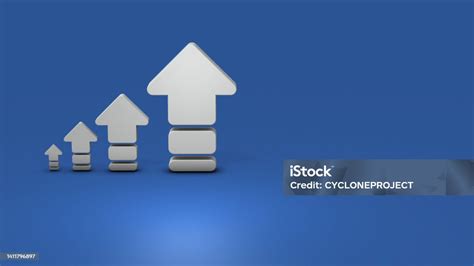 Up Arrows That Gradually Increase In Size An Abstract Concept