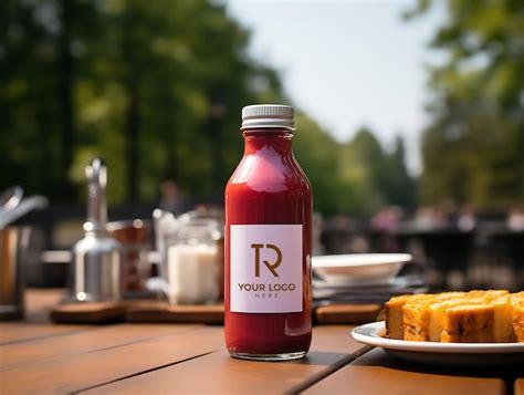 Premium Psd Psd Bbq Sauce Bottle Mockup Americana Backyard Bbq Theme