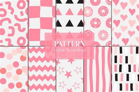 Premium Vector Set Of Abstract Cute Shapes Illustration Patterns