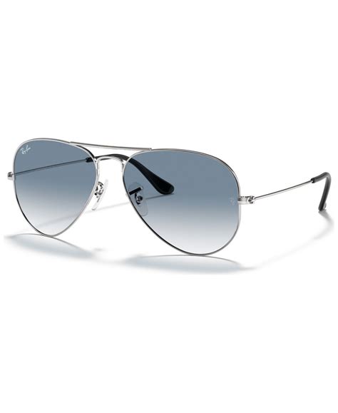 Ray Ban Unisex Sunglasses Rb3025 Aviator Gradient In Silver Blue Gradient Modesens
