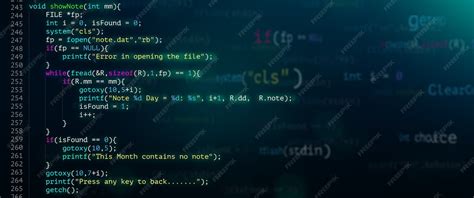 Premium Photo Abstract Modern Tech Of Programming Code Screen Developer C Programming