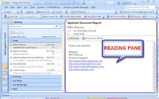 MS Outlook For Business Speed Reading With The Outlook Reading Pane