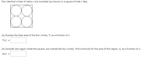 [solved] four identical circles of radius r are inscribed