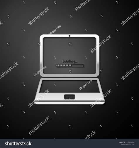 Silver Laptop Update Process Loading Bar Stock Illustration 1952863684
