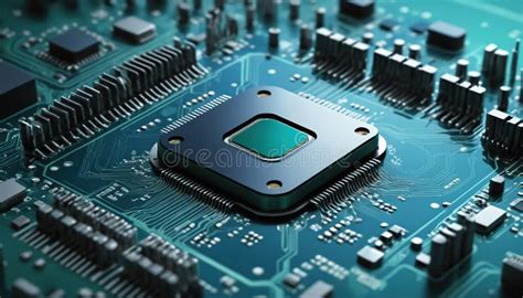 Technology Concept With Motherboard And Electronic Components Stock Illustration Illustration