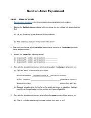 Build An Atom Experiment Understanding Particle Interactions Course Hero