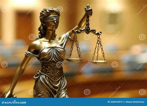 This Is A Bronze Statue Depicting A Blindfolded Woman With Her Eyes