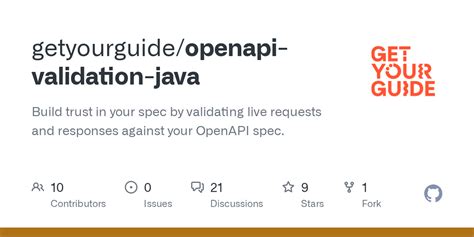 Github Getyourguideopenapi Validation Java Build Trust In Your Spec By Validating Live