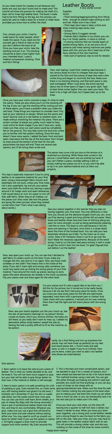 Leather Boot Tutorial By HarmonicCosplay On DeviantArt