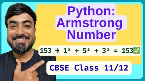 Armstrong Number Program In Python Python Coding For Beginners Cbse